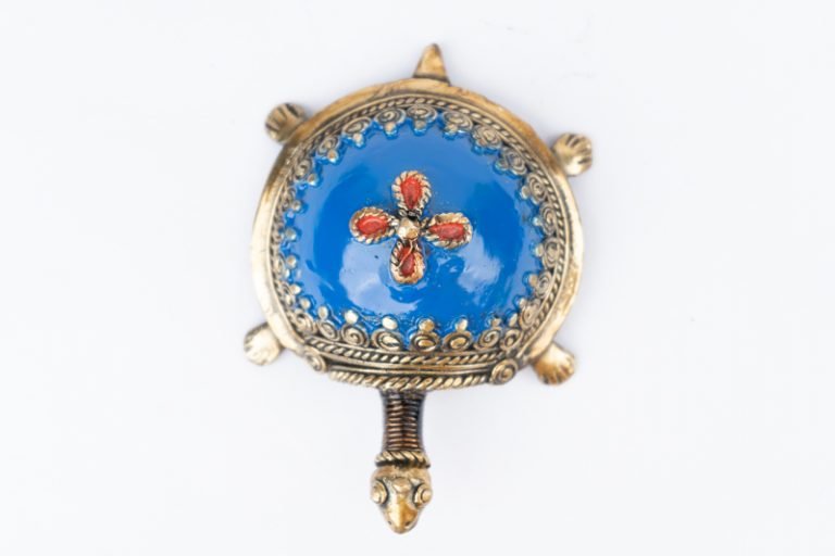 Dharohar Craft Colourful Turtle made through dhokra process - Dharoharcraft